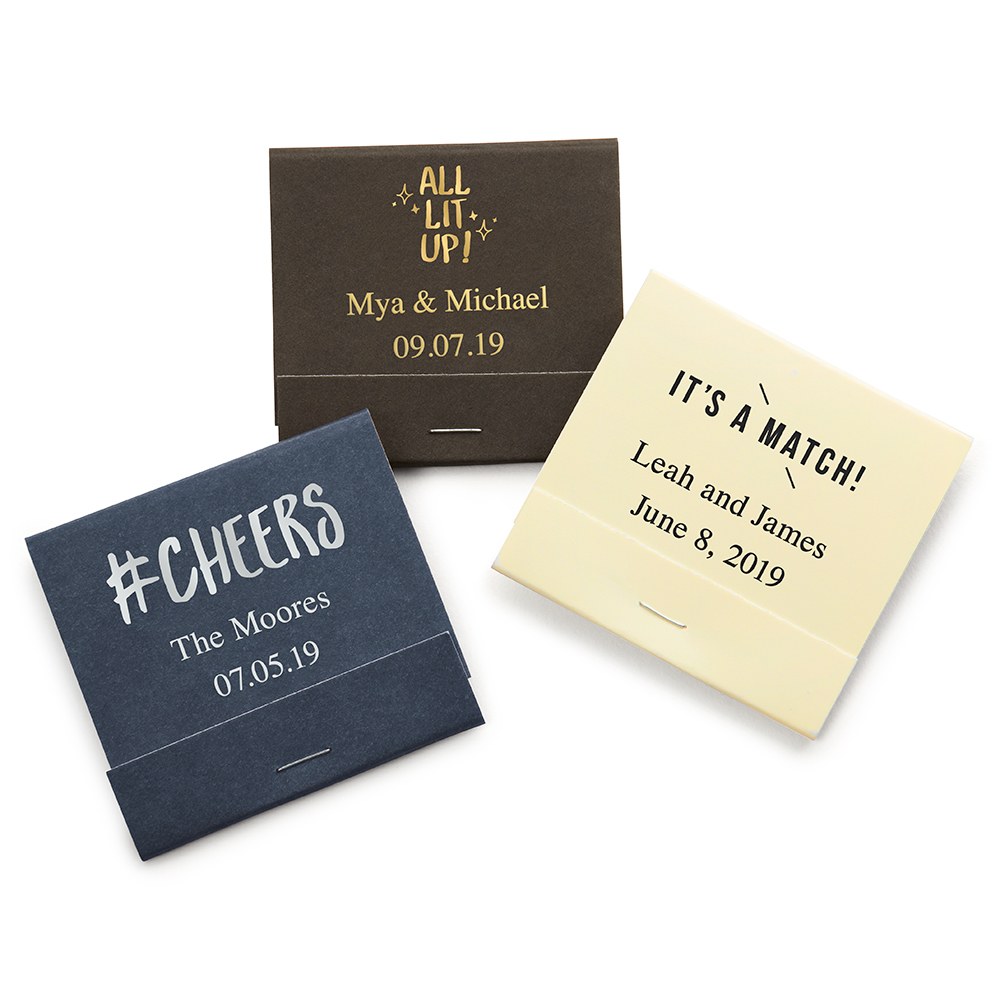 Personalized Matchbooks - Custom Wedding Favors - Pack of 50